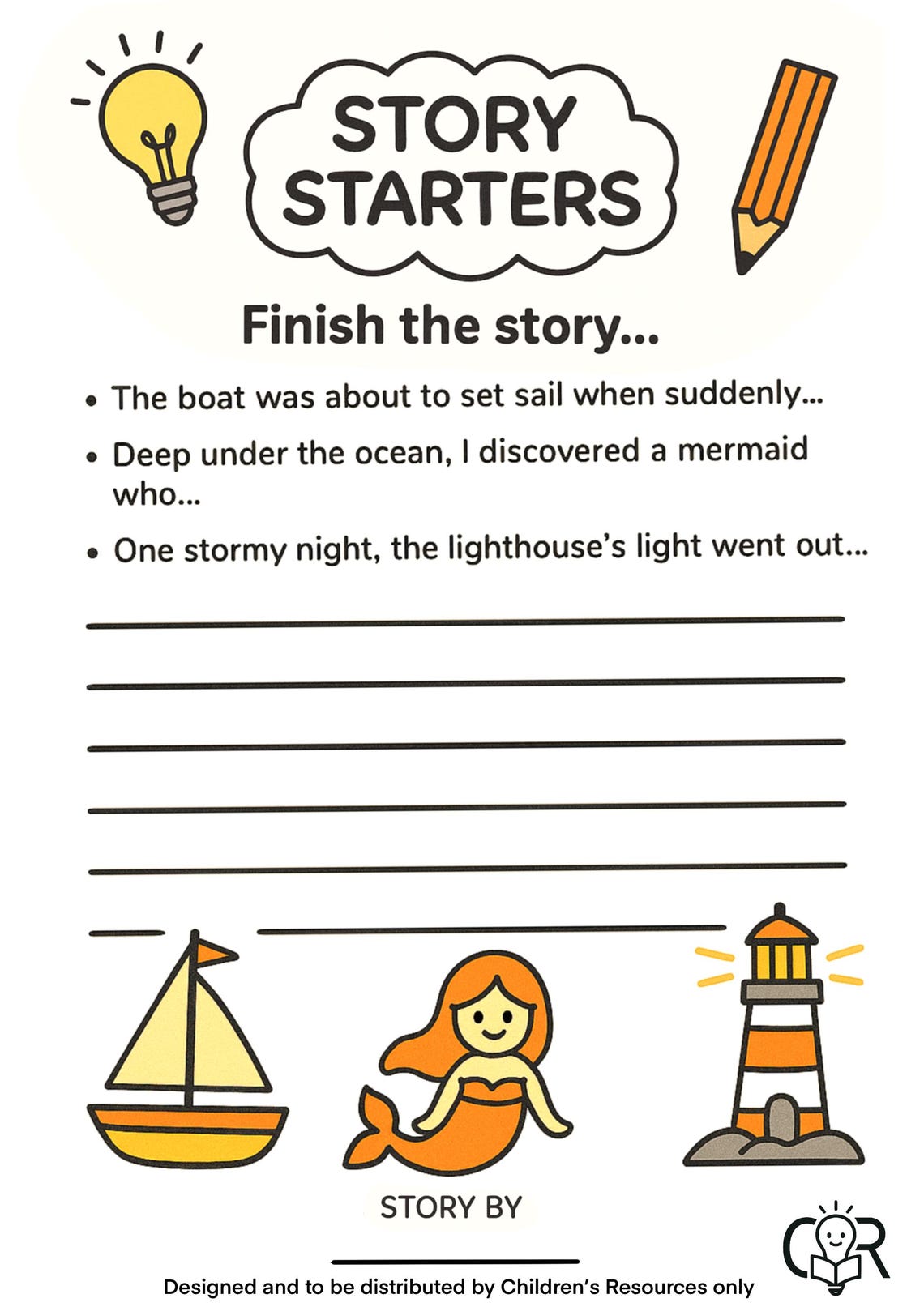 Story Starters - Set #002 (writing and Storytelling Prompts for Kids ...