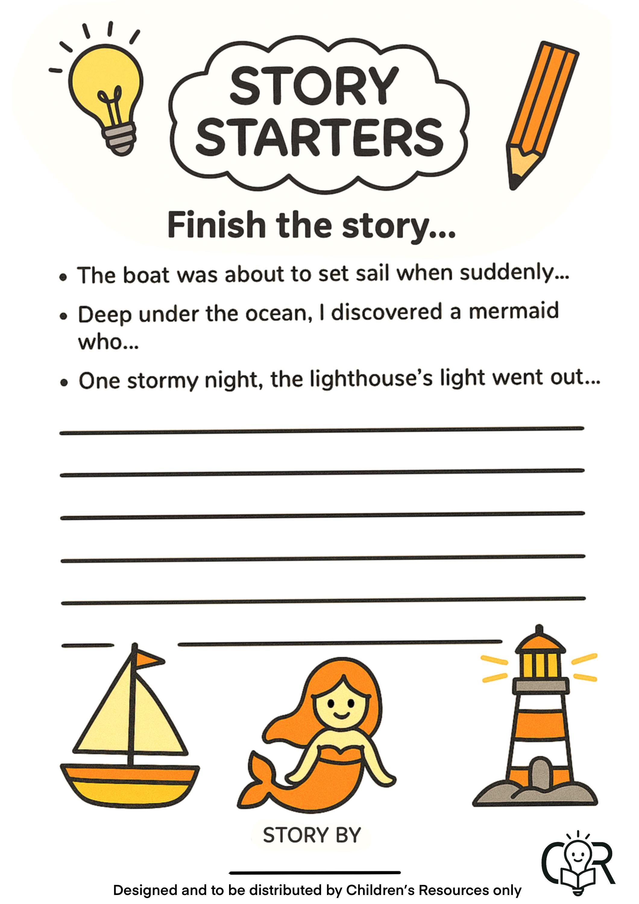 Story Starters - Set #002 (writing and Storytelling Prompts for Kids ...