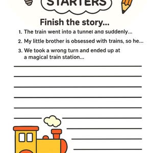 Story Starters - Vehicles (writing and Storytelling Prompts for Kids ...