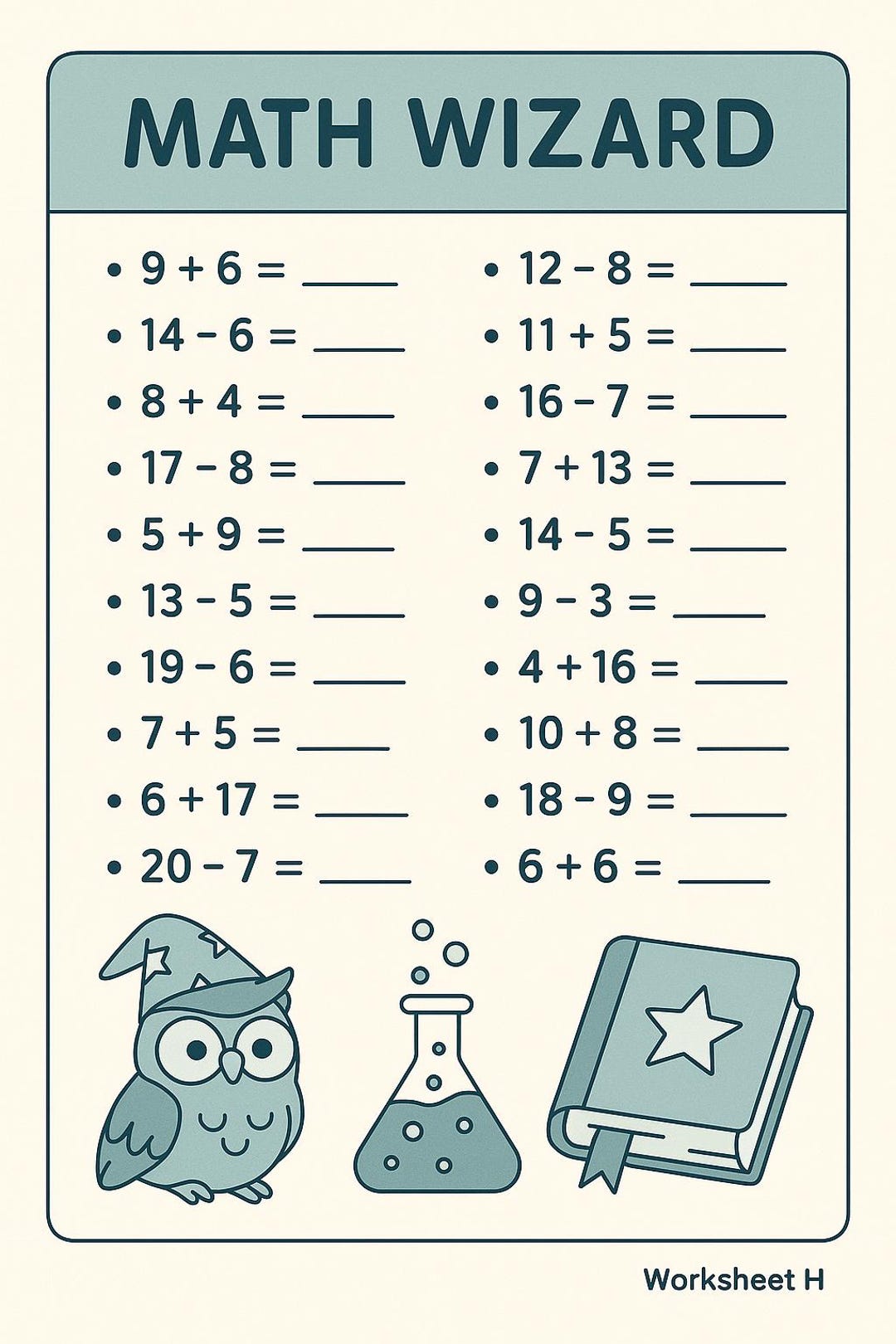 Math Wizard - Set #002 (basic Math Questions for Kids) Learning ...