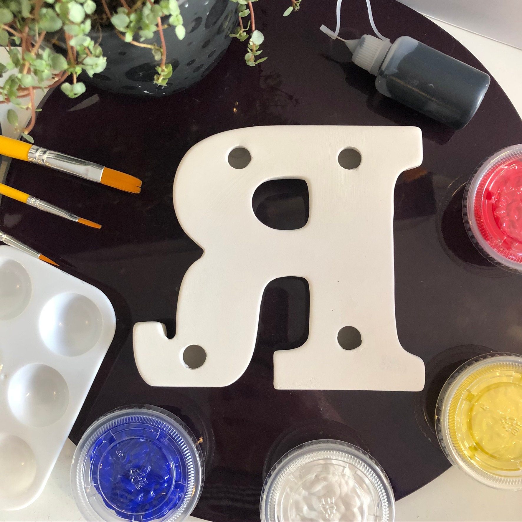 Ceramic Alphabet Letter Painting Kit. Letter 'R' - Etsy UK
