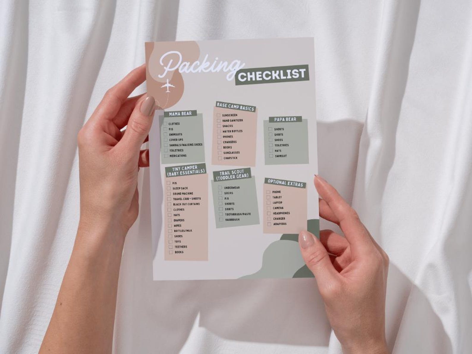 Family Packing List Template: Editable Travel Checklist for Kids (canva ...