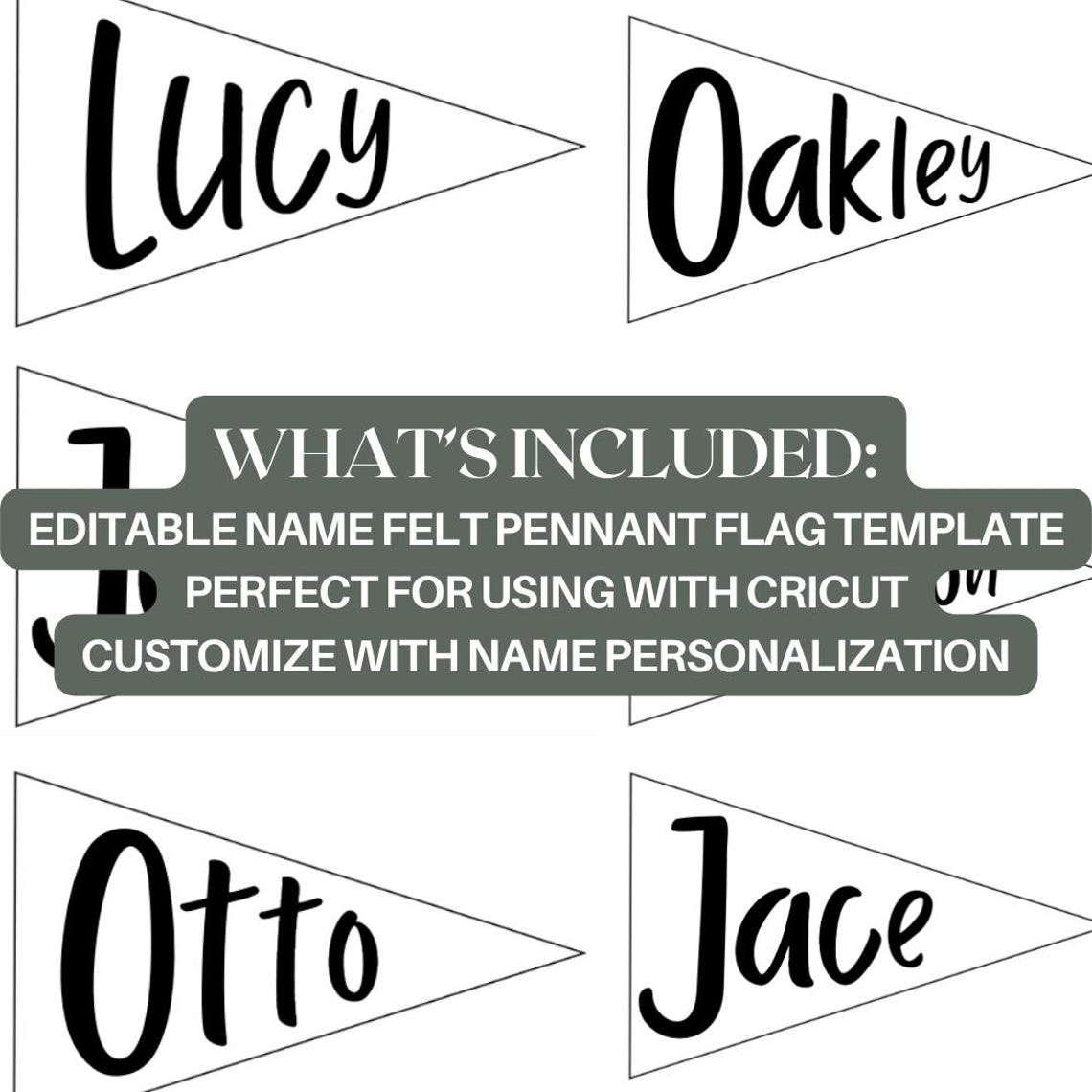 Editable Name Pennant Flag Template: DIY Camping Party Decor (canva ...