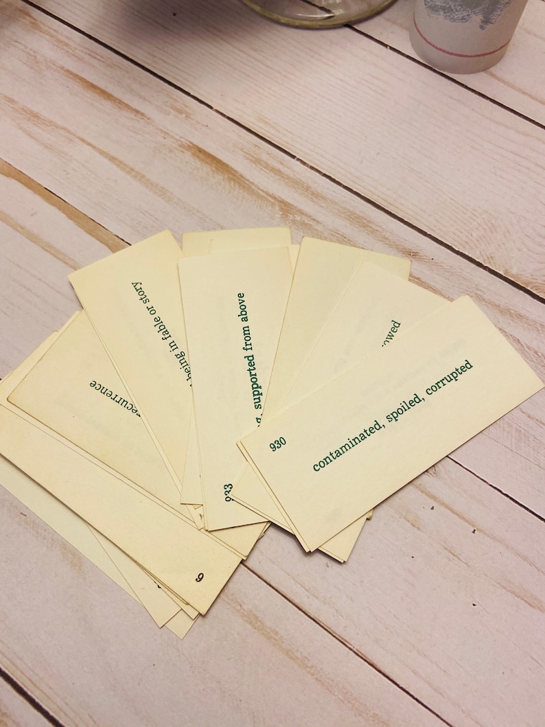 20 Pc Vintage English Vocabulary Flashcard/ Mini Flashcard English ...