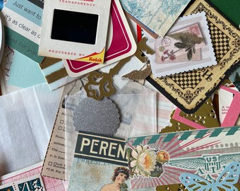 Bold Bright Mini-sampler MYSTERY PACK Handmade Paper Ephemera Junk ...