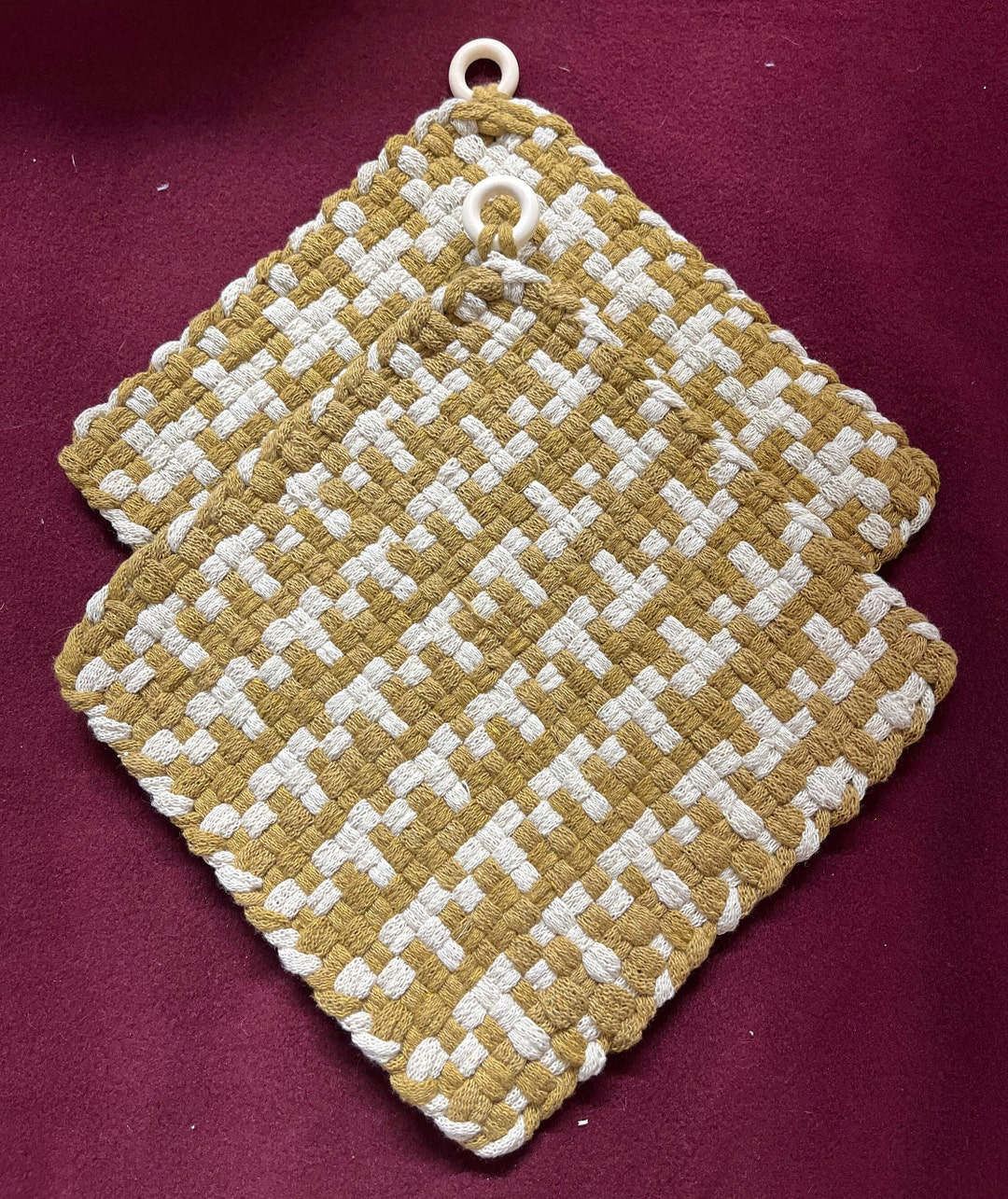 Pot Holders - Hot Mats - 9 Inch Square - Durable Cotton - Great Gifts ...