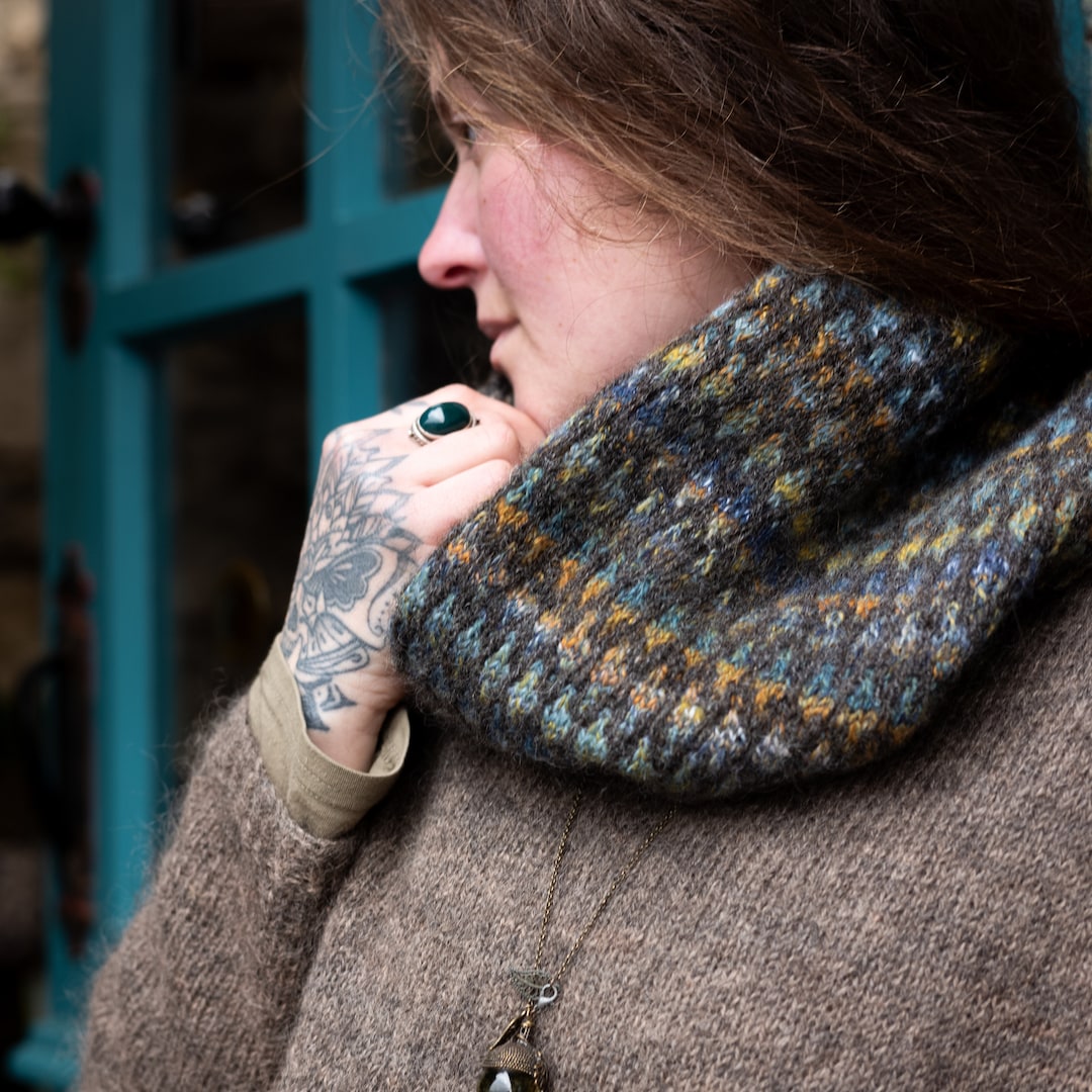 Handknit Cowl, Merino Wool Cowl, Handspun Cowl, Neckwarmer, Infinity ...