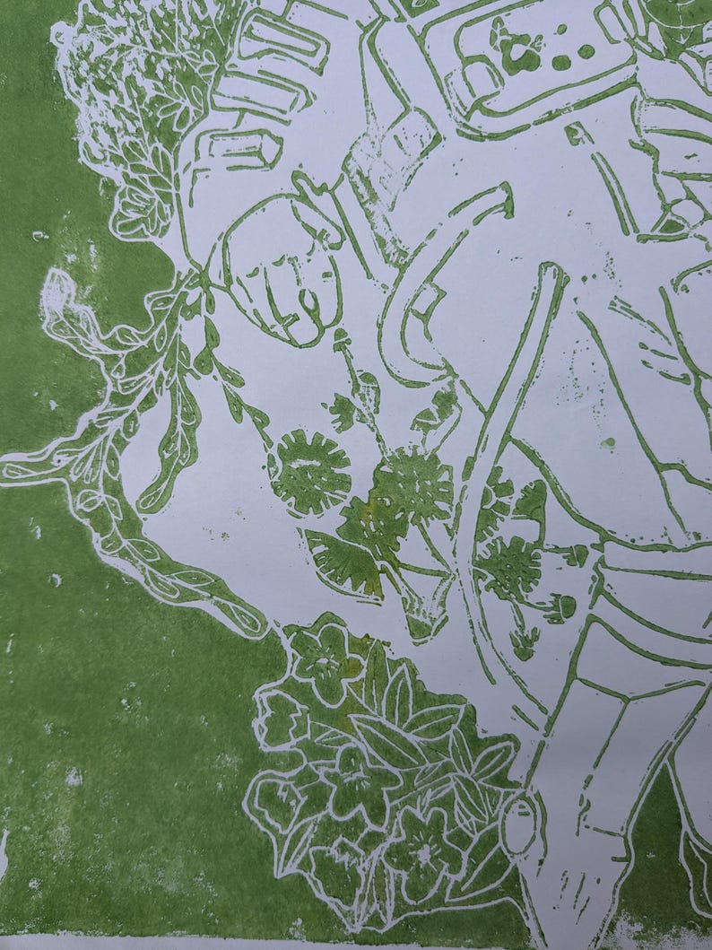 Terra - Handcrafted Linocut - Etsy