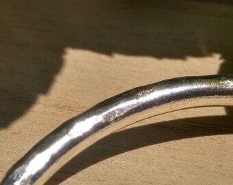 Heavy Silver Bangle - Etsy