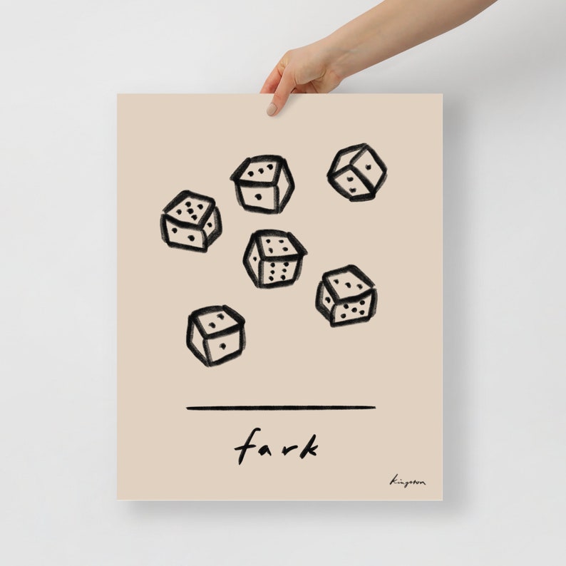 Fark Print - Farkle Game, Digital Drawing by Studio Kingston | Fine Art ...