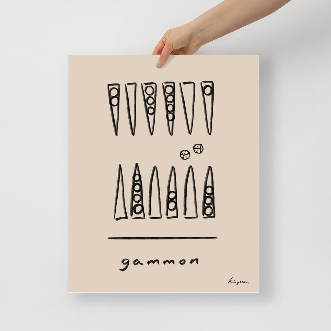 Gammon Print - Backgammon Game, Digital Drawing by Studio Kingston ...