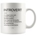 Introvert Definition Mug, Mug for Introverts, Funny Mug for Introverts ...