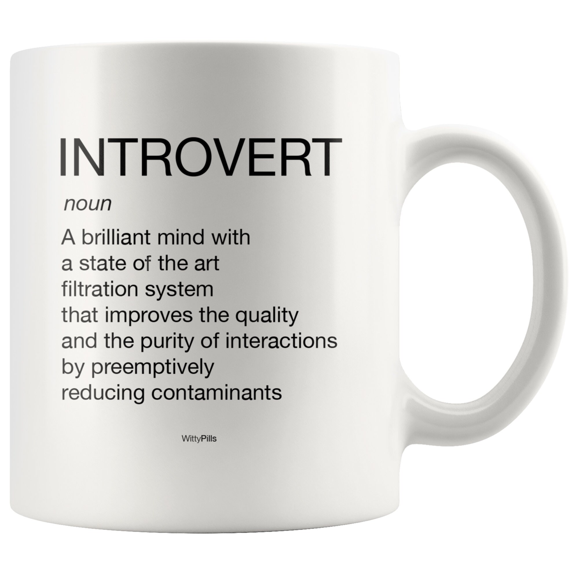Introvert Definition Mug, Mug for Introverts, Funny Mug for Introverts ...