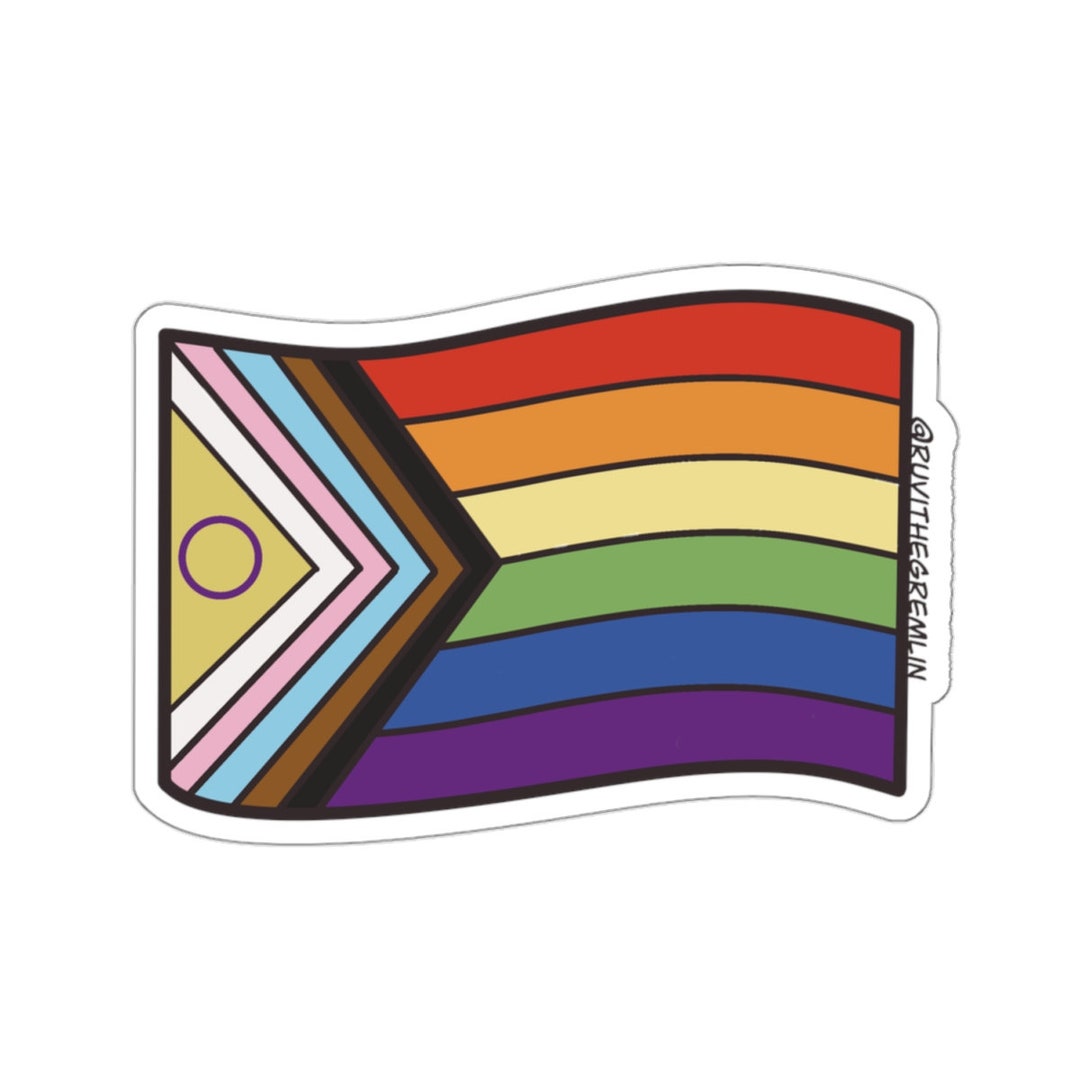 Inclusive Pride Flag Sticker LGBTQIA Pride Flag Vinyl Sticker - Etsy