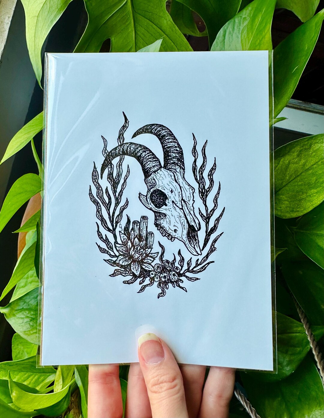 Capricorn - Print | Bones Zodiac Collection, Tattoo Design, Sea Goat ...