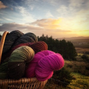 Hand Dyed Yarn the Spilled Inkwell Blue Faced - Etsy