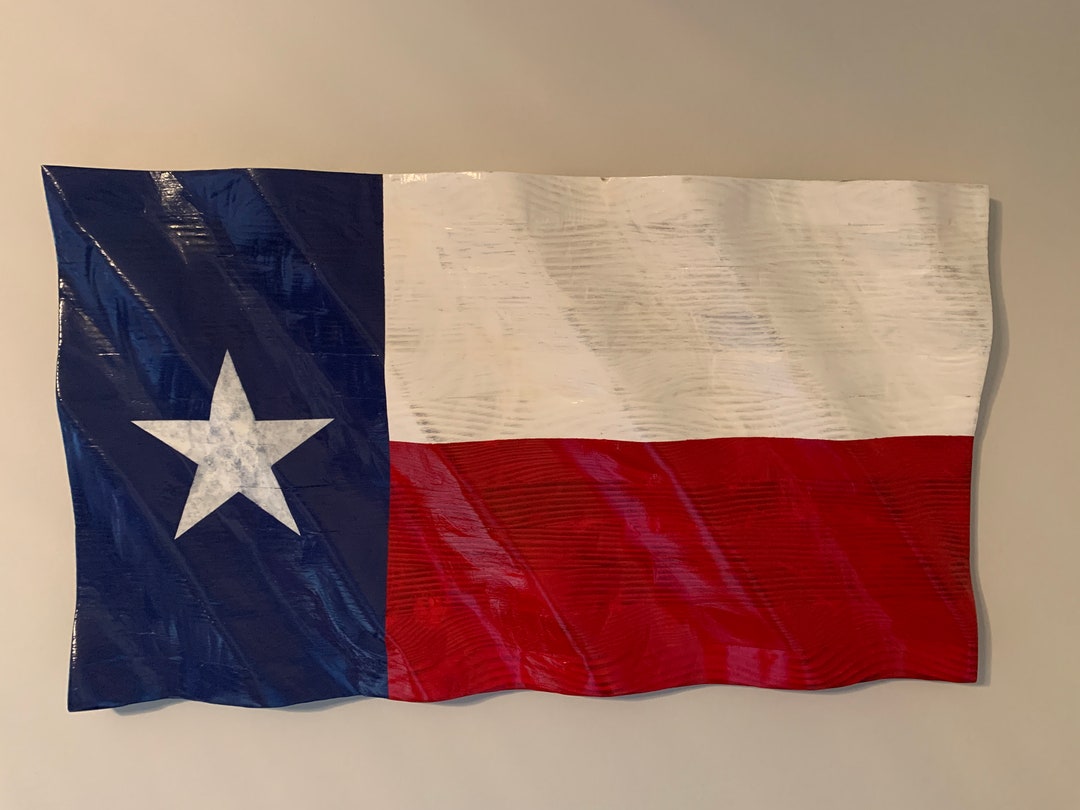 Wavy Rustic Wood Texas Flag, Texas Wall Art, Rustic Texas Decor, Wood ...