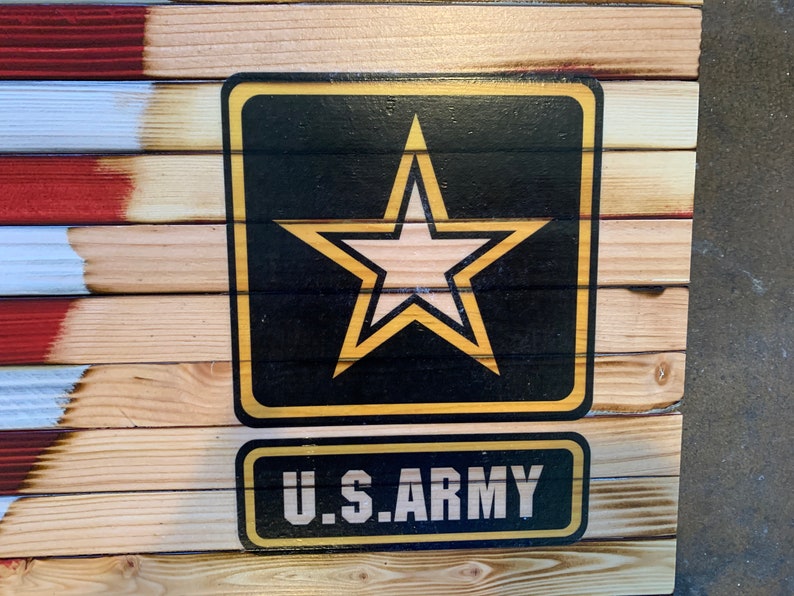 US Army Flag Military Flag Rustic Wood American Flag | Etsy
