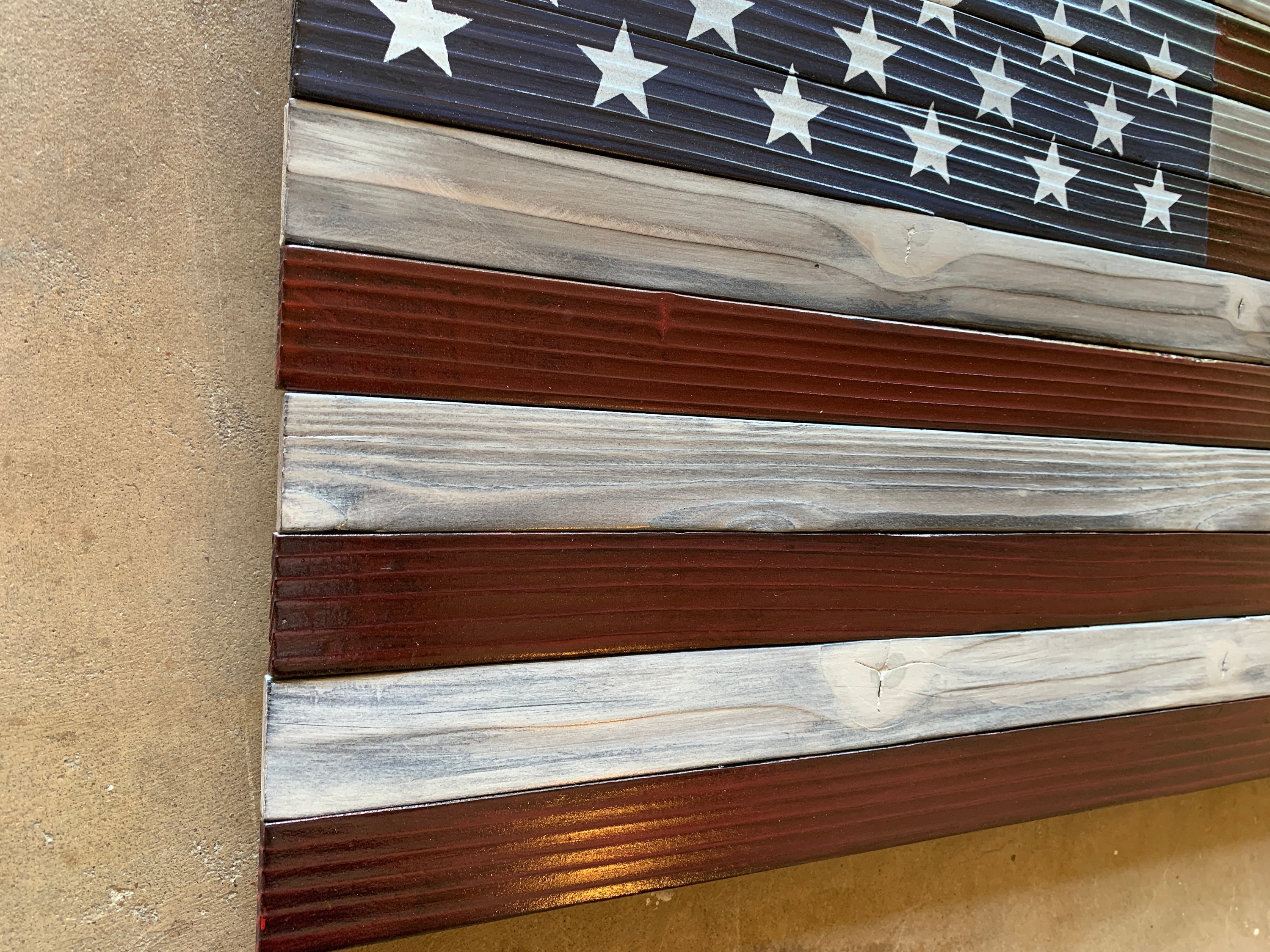 American Flag Rustic Wood American Flag Muted American Flag - Etsy