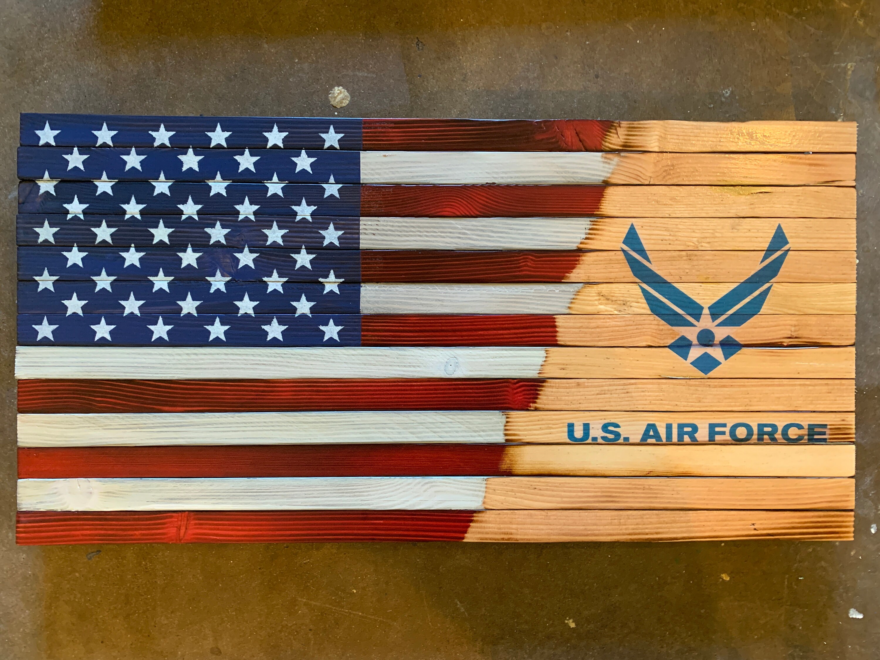 US Air Force Flag Military Flag Rustic Wood American Flag | Etsy