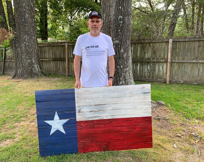 Rustic Wood Texas Flag, Texas Wall Art, Rustic Texas Decor, Wooden ...