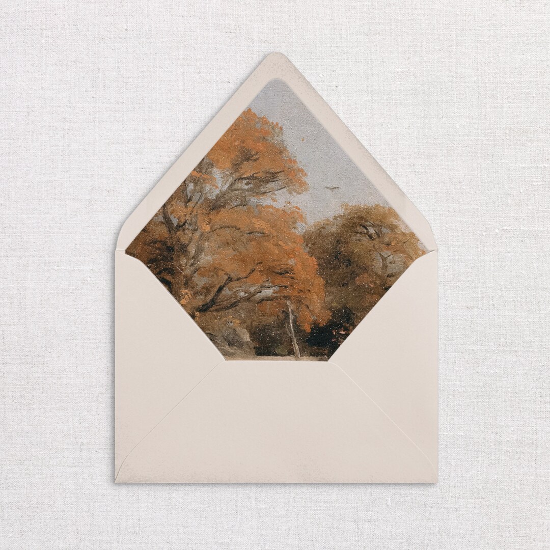 Fall Envelope Liner, Autumn Envelope Liner, Nature Envelope Liner ...