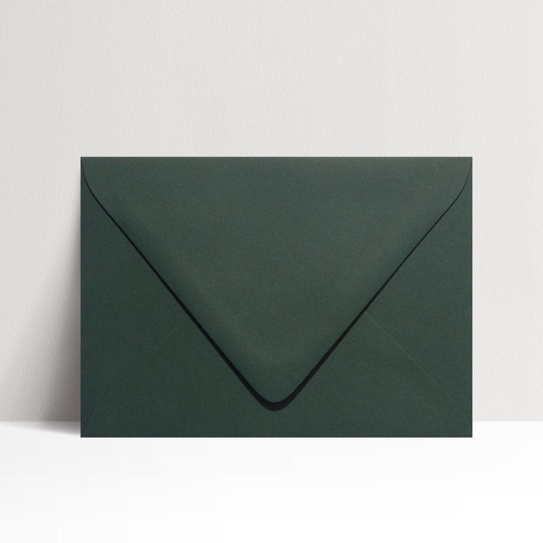 Dark Green Envelopes, Green Envelopes, Green Invitation Envelope, Green ...