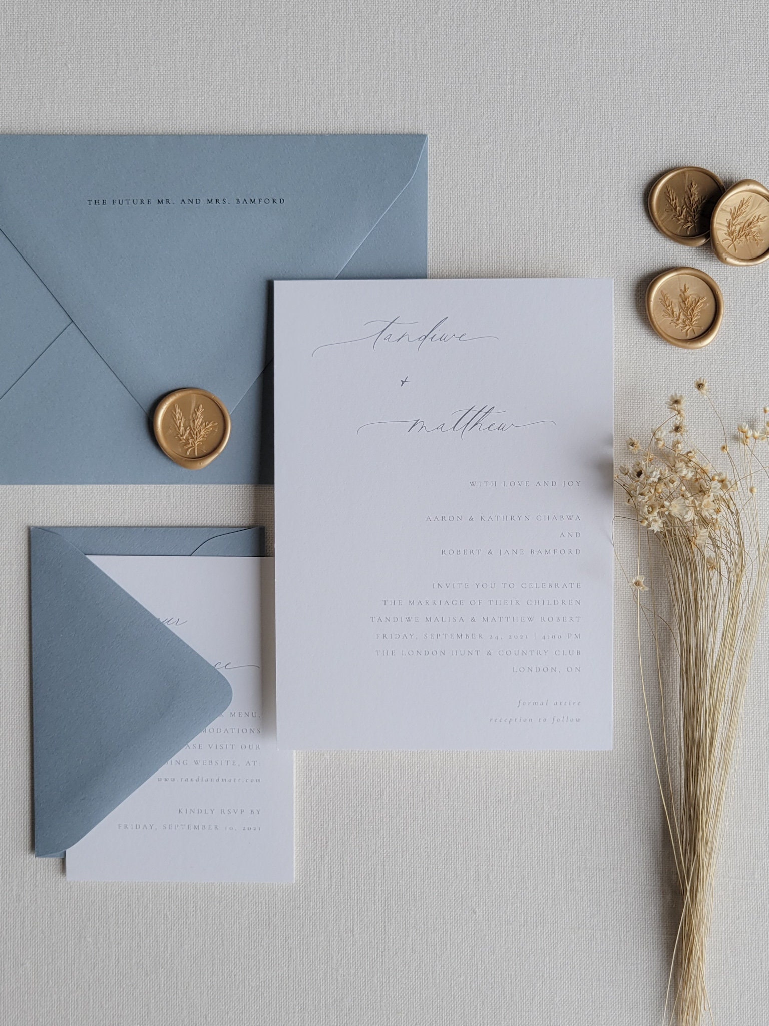 Dusty Blue Envelopes Blue Wedding Envelopes Blue Invitation - Etsy