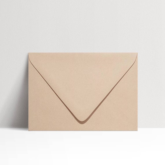 Tan Envelope Neutral Envelope Wedding Envelope Tan Wedding - Etsy