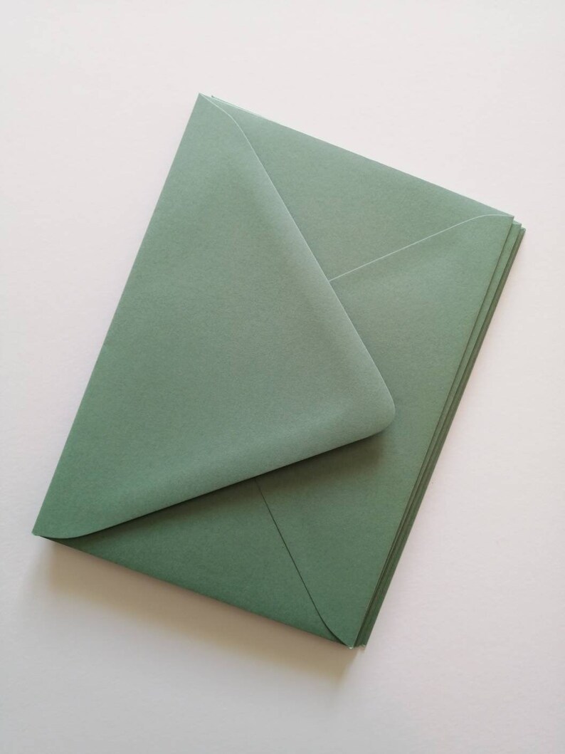 Green Envelopes Green Invitation Envelope Green Wedding - Etsy Canada