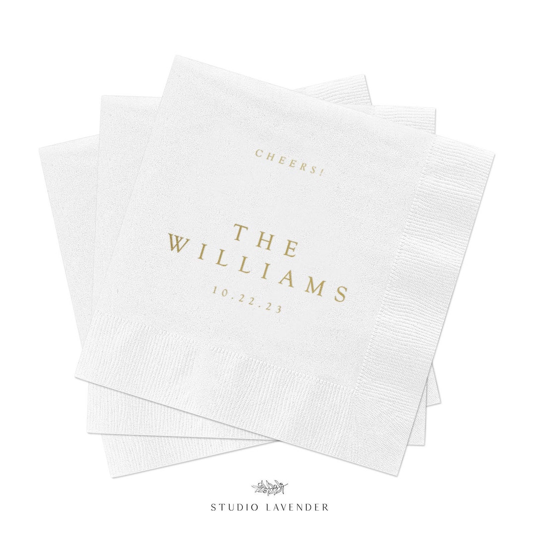 Wedding Cocktail Napkin, Custom Cocktail Napkin, Cocktail Napkin ...