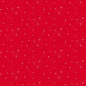 Red Twinkling Stars Flannel Fabric by the Yard 100% Cotton by Riley ...