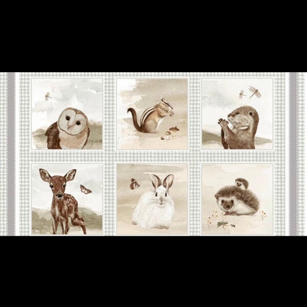 Forest Animal Baby Quilt Panels - Etsy