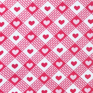 Diagonal Heart Plaid Fabric by the Yard 100% Premium Cotton Valentine’s ...
