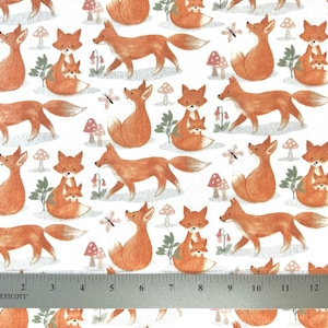 Fox Trot Flannel Fabric by the Yard 100% Cotton “baby in Bloom” by 3 ...