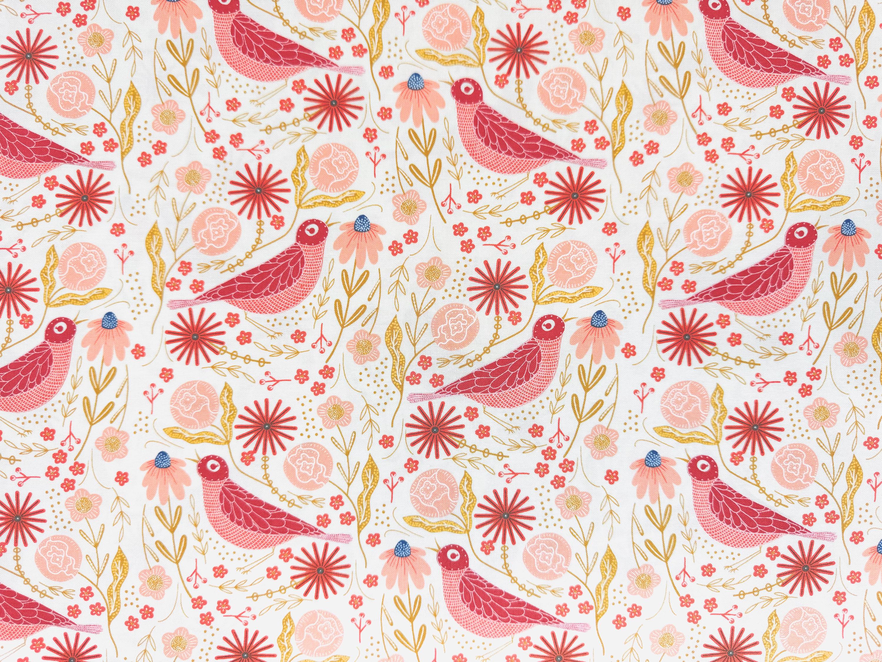Birds & Botanicals Fabric by the Yard 100% Premium Cotton by “birdsong ...