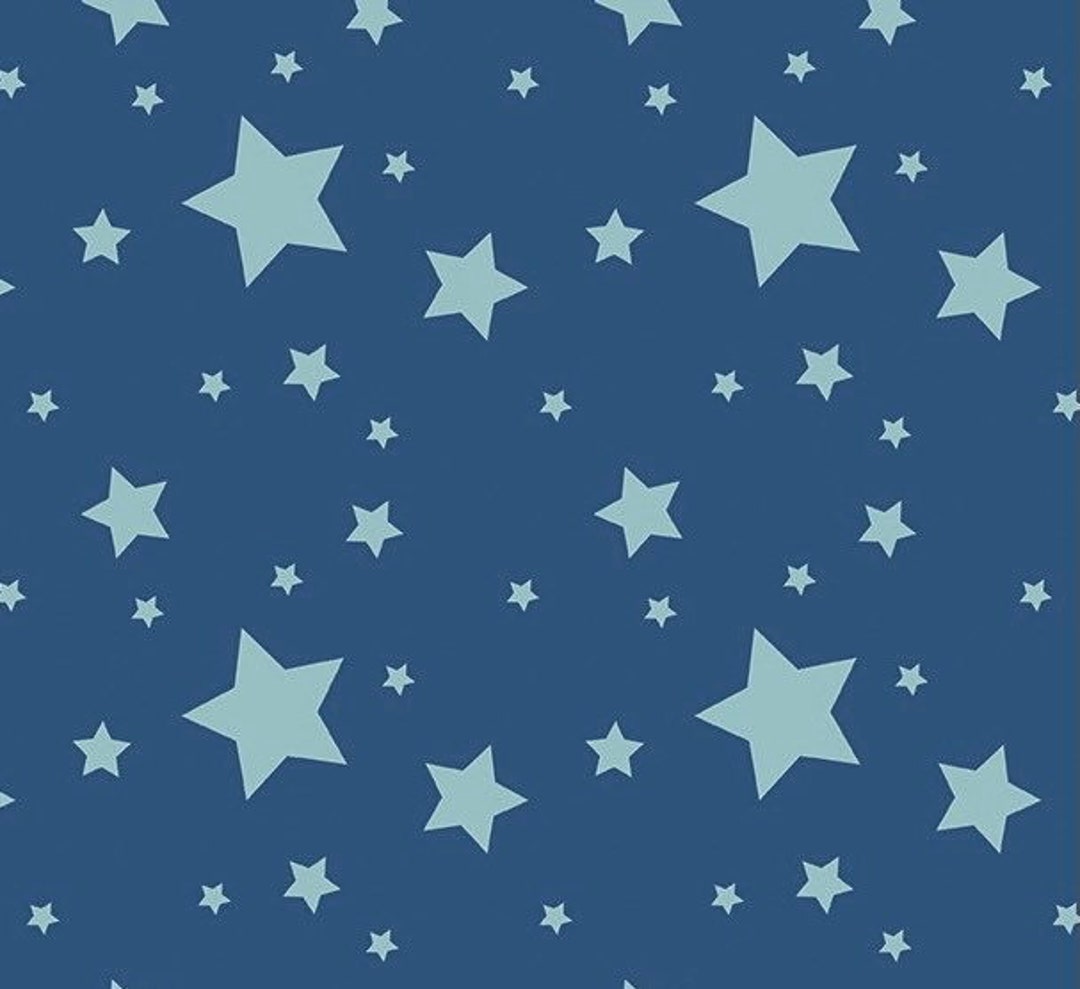 Blue Starlight Fabric by the Yard 100% Premium Cotton Create by Kristy ...
