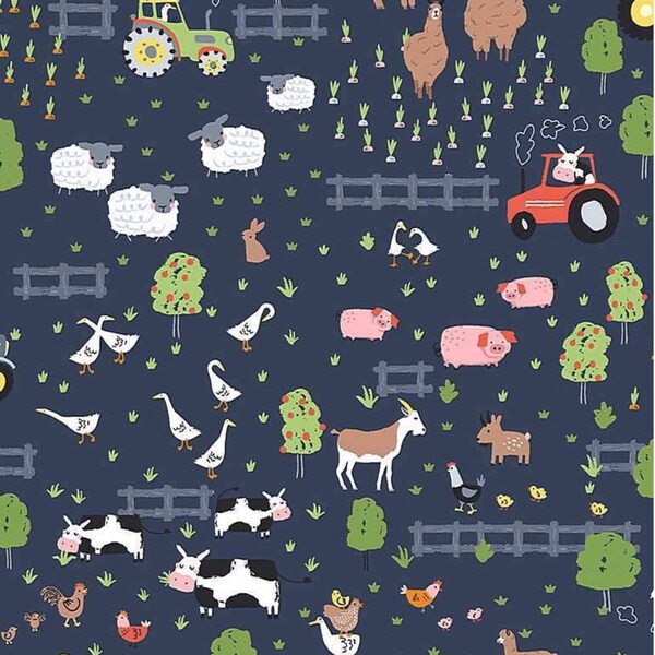 Farm Animal Fabric - Etsy