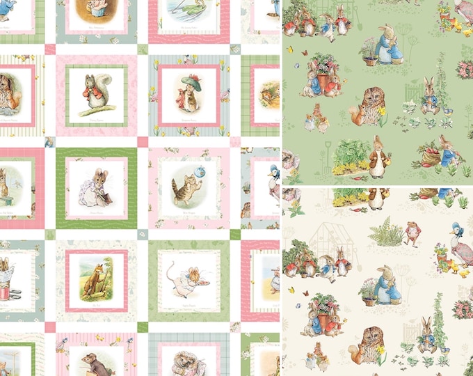 Peter Rabbit and Friends Fabric Collection by the Yard 100% Premium ...