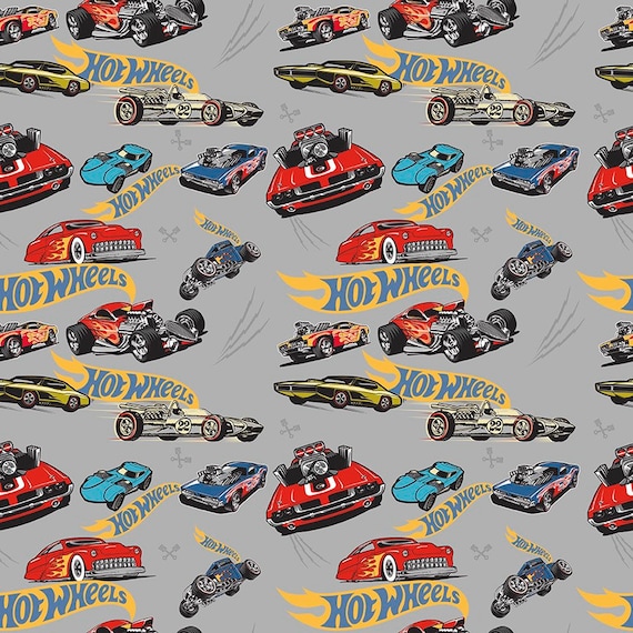 Hot Wheels Classic Cars Fabric by the Yard or Half Yards 100% - Etsy