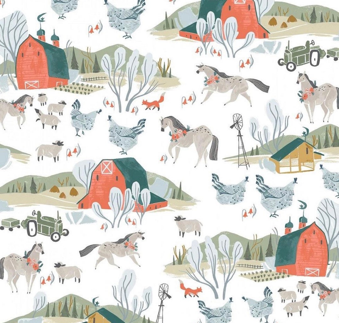 Country Farmhouse Fabric by the Yard100% Premium Cotton “poppy Prairie ...