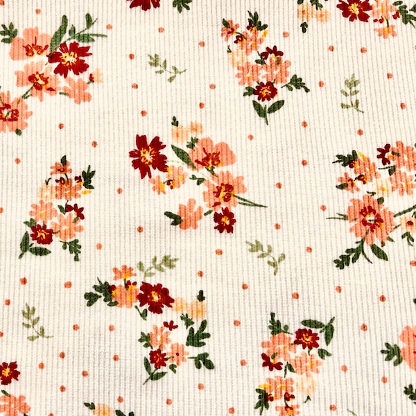 Floral Knit Fabric - Etsy