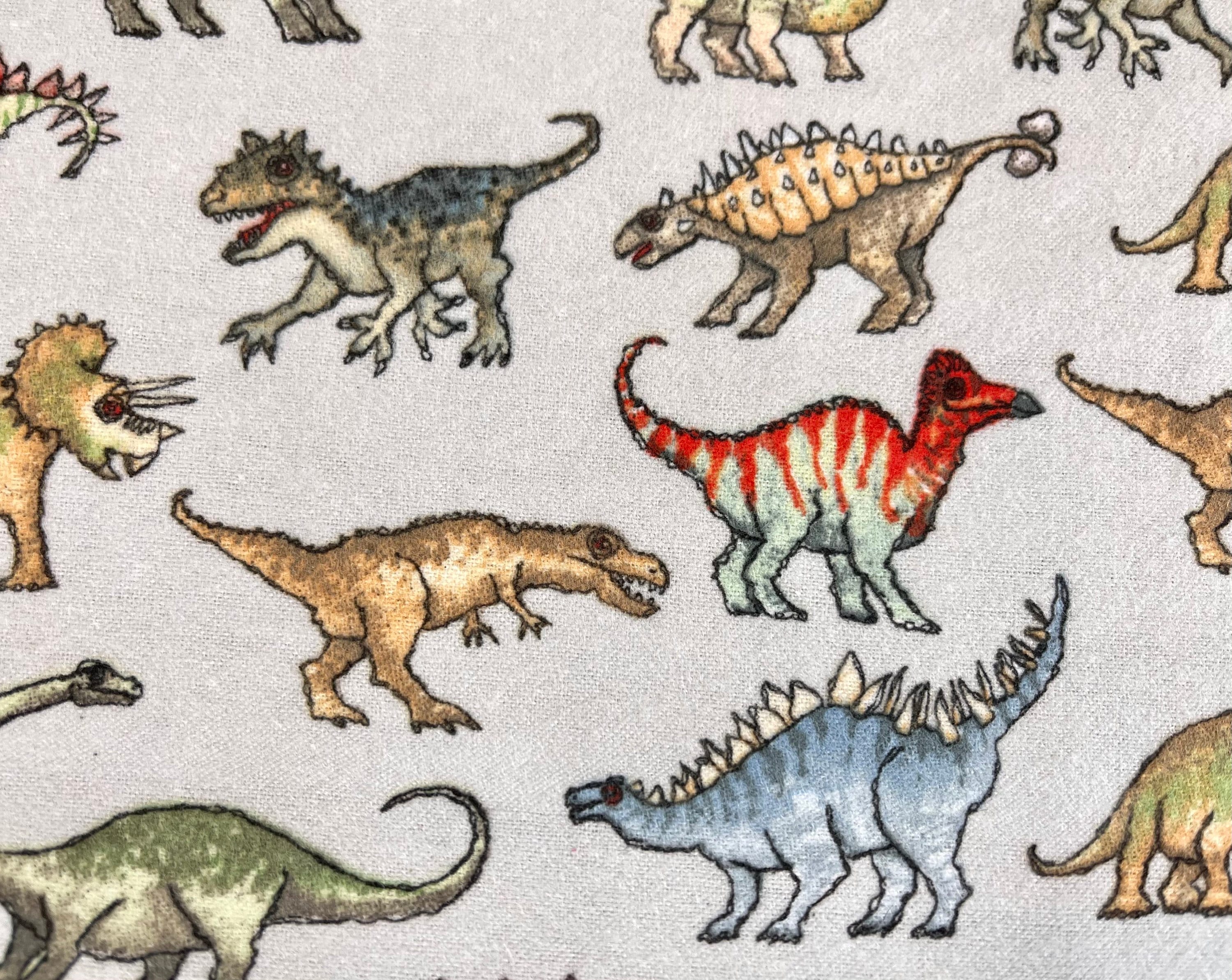 Colorful Dinosaurs Flannel Fabric by the Yard or Half Yards - Etsy