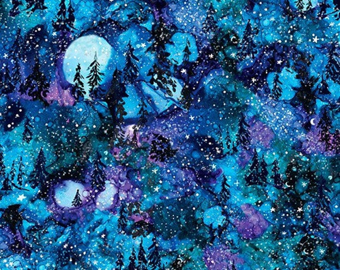 Arctic Scenery Sparkle Fabric by the Yard 100% Premium Cotton “arctic ...