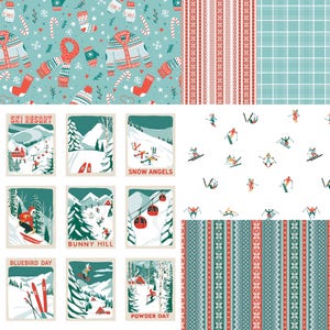 Ski Hill Collection Fabric by the Yard 100% Premium Cotton by Riley ...