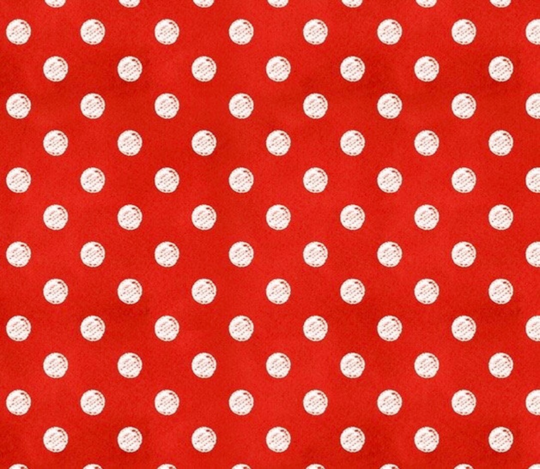 Chalk Dots on Red “coffee Chalk” by J. Wecker Frisch Fabric by the Yard ...