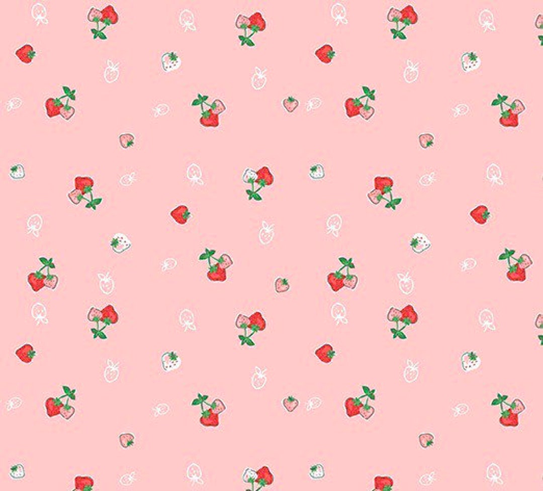 Quilt Fair Itty Bitty Strawberries Fabric by the Yard 100% Premium ...