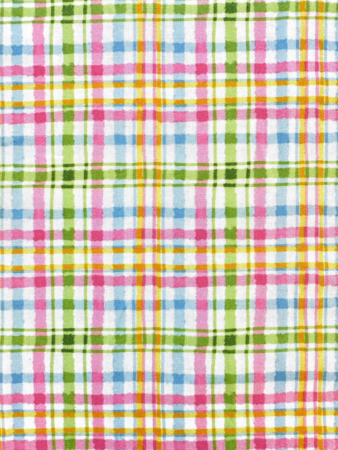 Easter Plaid Fabric by the Yard 100% Premium Cotton “spring is Hare” by ...