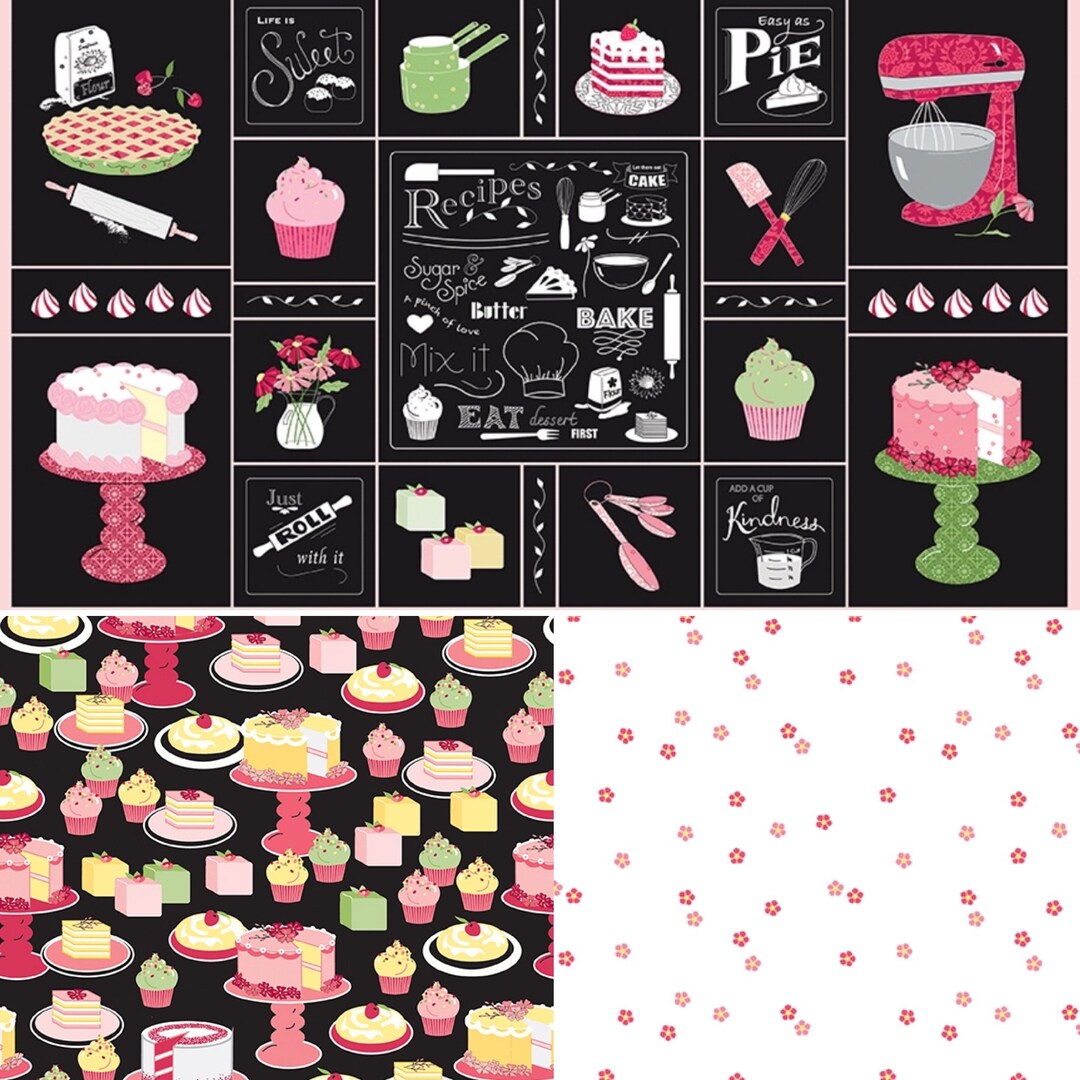Flour and Flower Fabric Collection by the Yard 100% Premium Cotton by ...