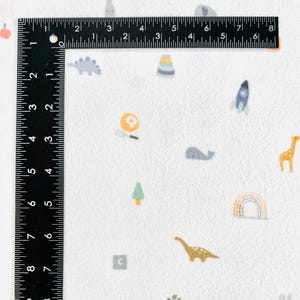 FLANNEL Boy’s Tiny Icons on Soft White Fabric by the Yard 100% Cotton ...